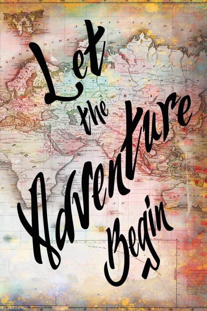 Let The Adventure Begin: 6x9 Lined Journal, Memory Book, Travel Journal ...